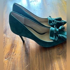 Ann Taylor | Shoes | Ann Taylor Green High Heels With Tassels | Poshmark